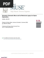 Kennedy's Rhetoric in Moon Speech Analysis | PDF | Outer Space ...