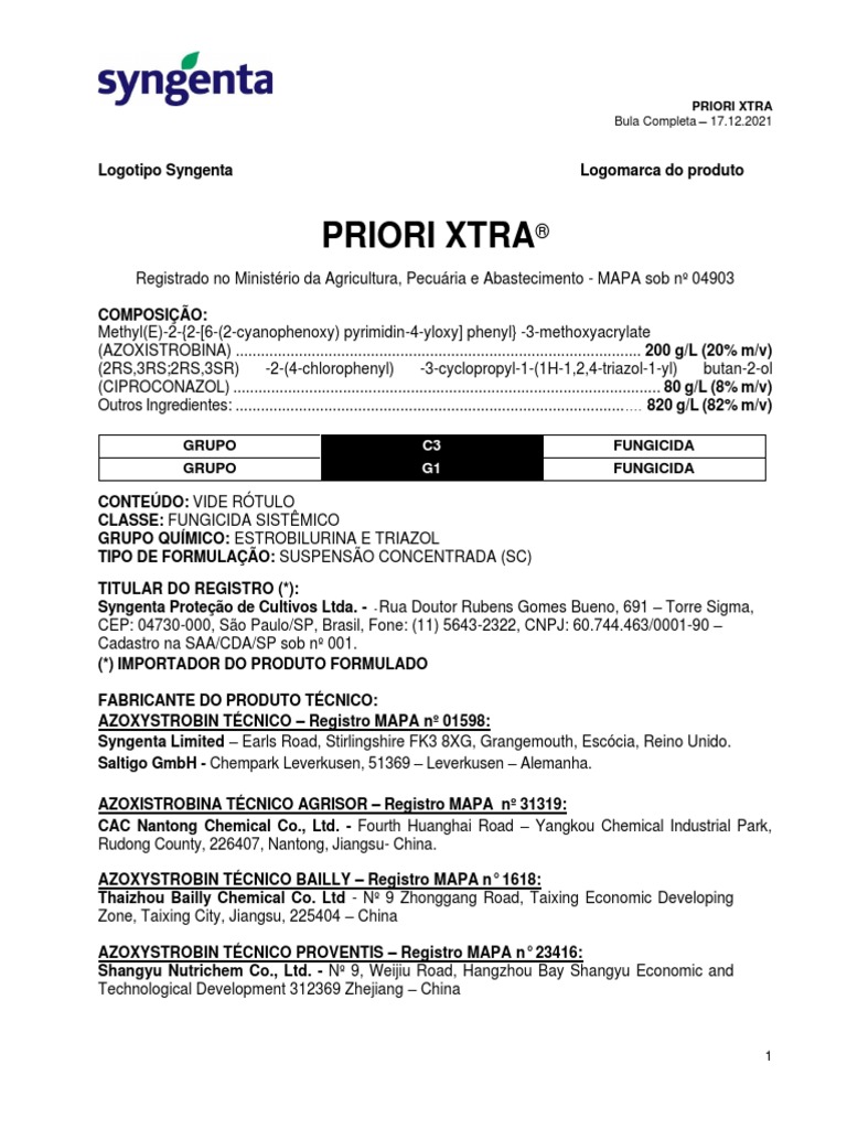 Bula 1 - Fungicida | PDF
