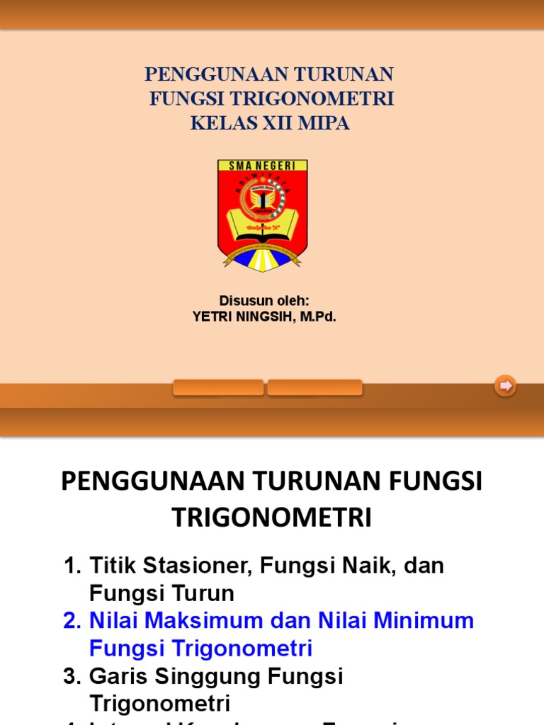 2.nilai Maks Minmum Fungsi Trigono | PDF | Metode & Bahan Ajar