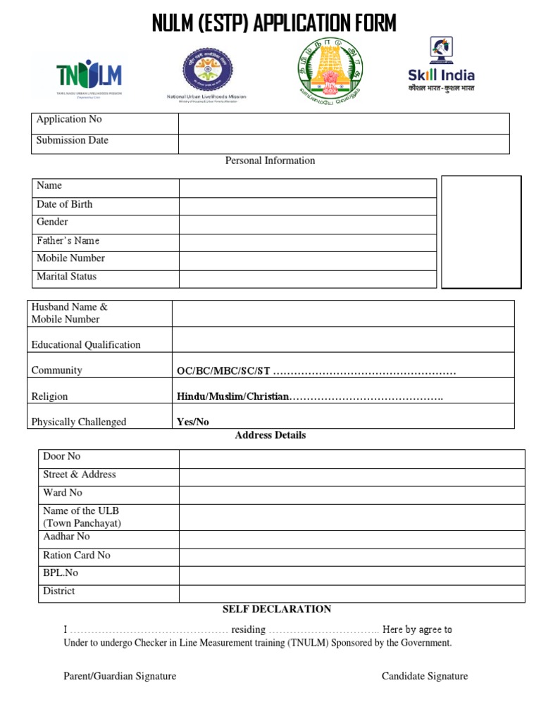 Nulm (Estp) Application Form | PDF | Career & Growth | Law