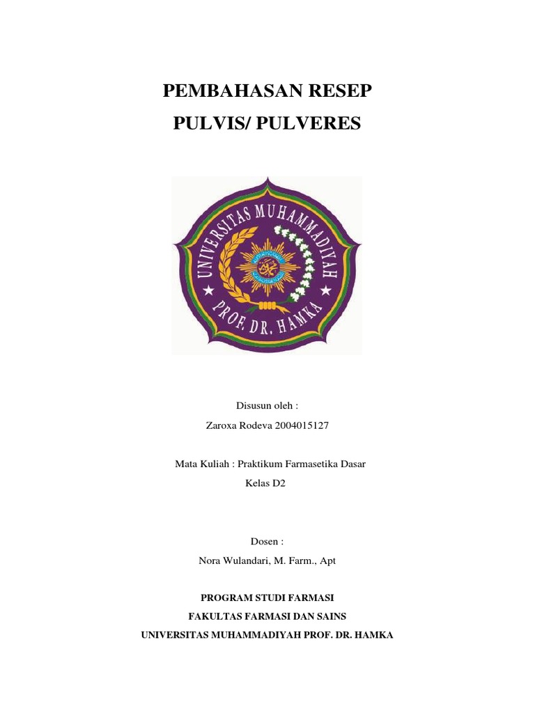 RESEP PULVERES | PDF