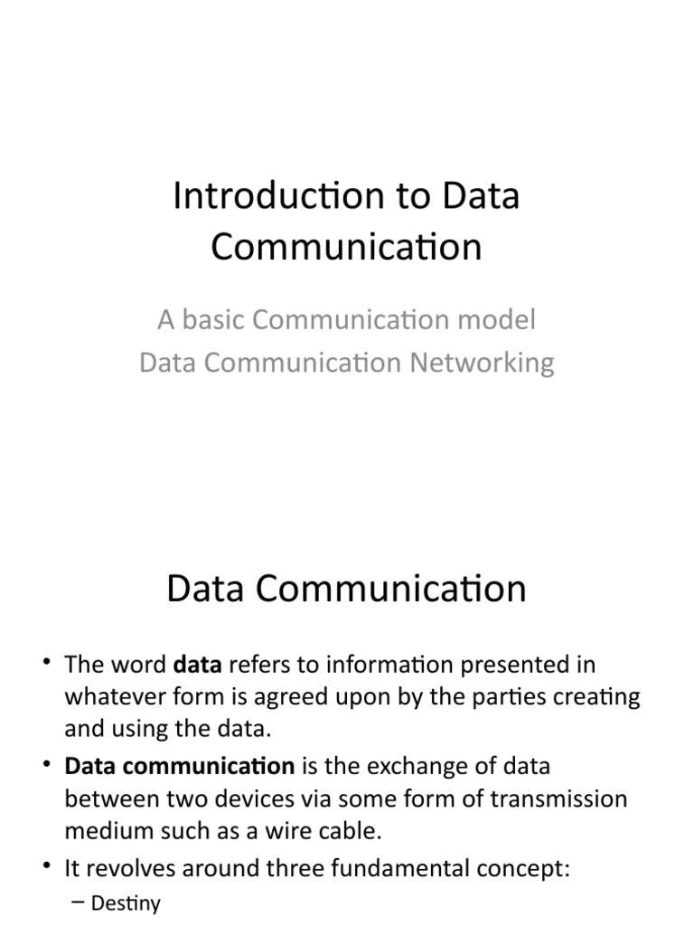Data Communication | PDF | Computer Network | Transmission Medium