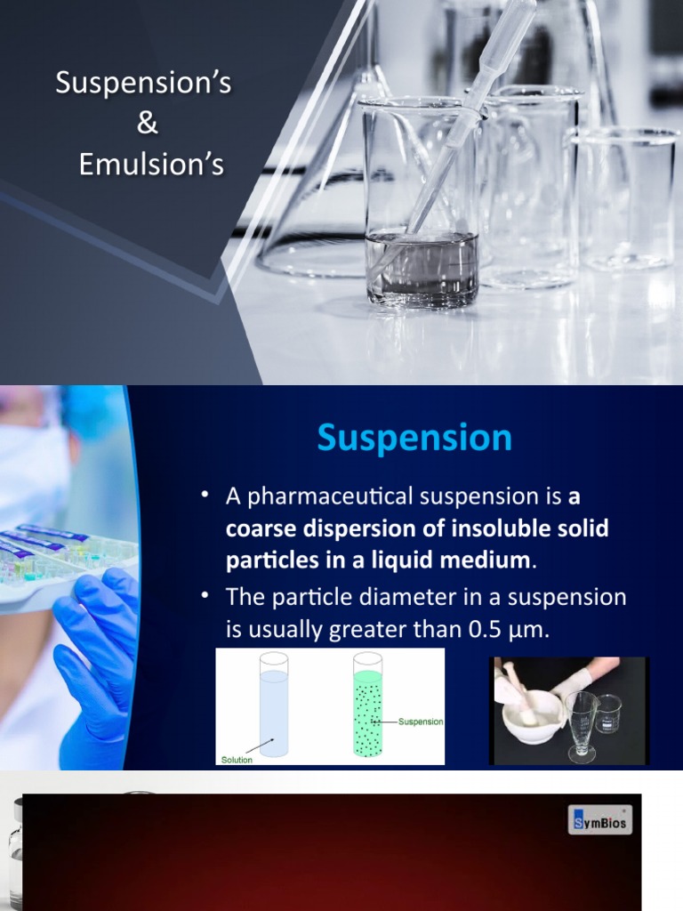 Suspension & Emulsions | PDF | Emulsion | Suspension (Chemistry)