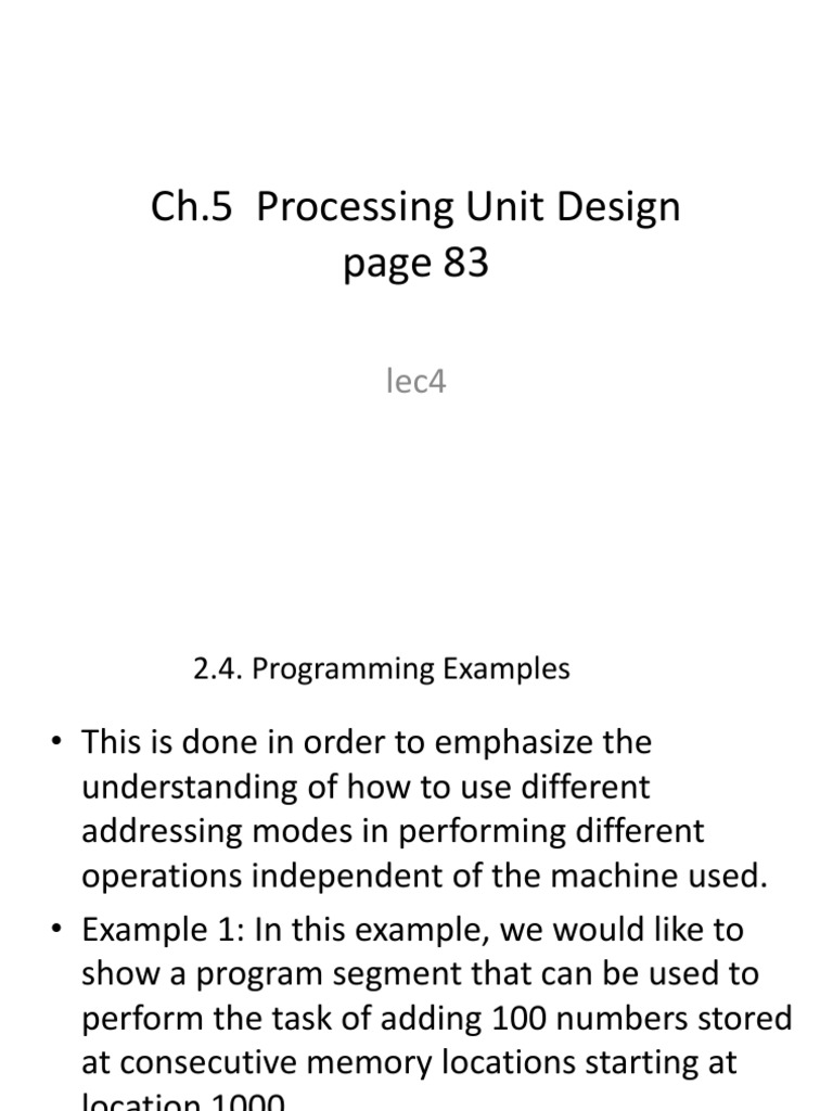 Lec4 Computer Architecture | PDF | Central Processing Unit | Computer Architecture