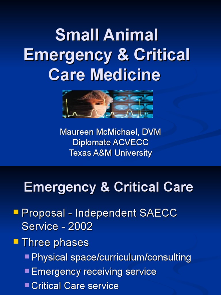 Small Animal Emergency & Critical Care Medicine | PDF | Clinical Trial | Intensive Care Medicine