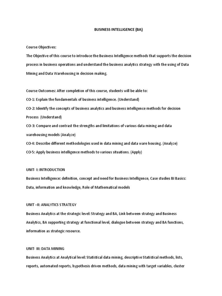 BA Papers | PDF | Business Intelligence | Analytics