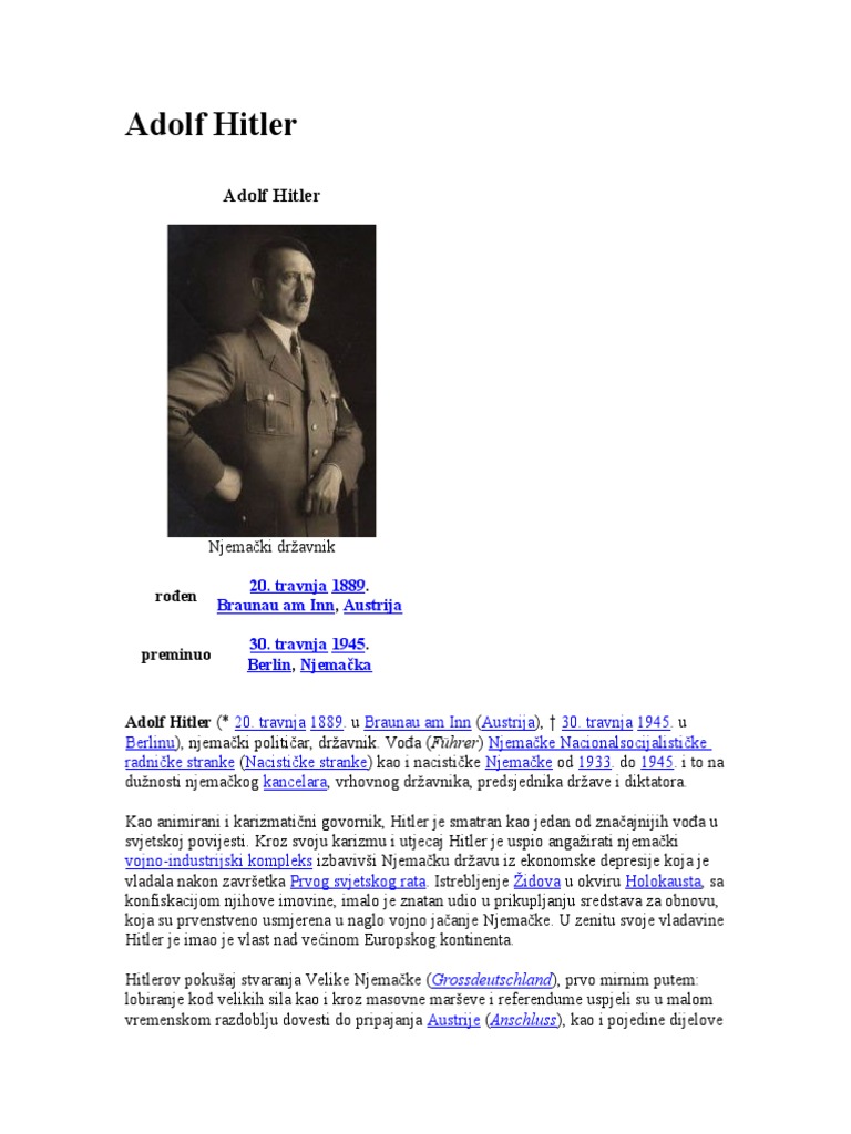 Adolf Hitler | PDF