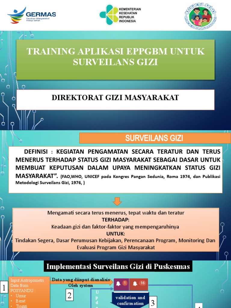 Training Aplikasi Eppgbm Untuk Surveilans Gizi | PDF