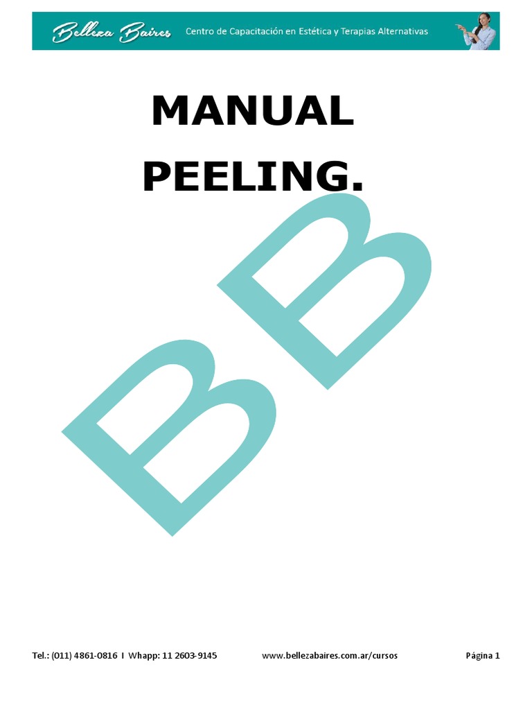 Manual Peeling.: Página 1 | PDF | Piel | Sistema tegumentario