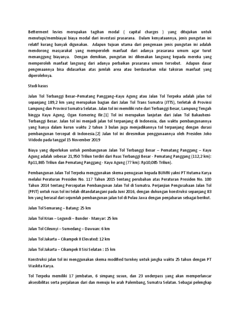 Betterment Levies | PDF