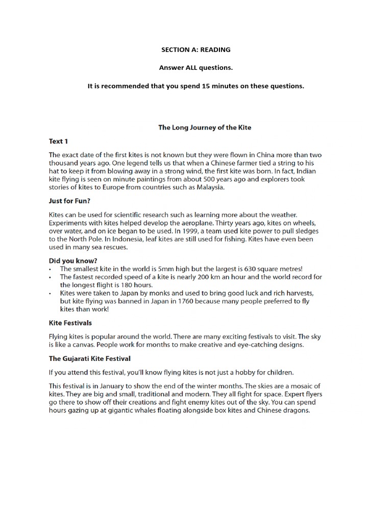 English Exam Questions Sample | PDF | Standardized Tests | Qualifications