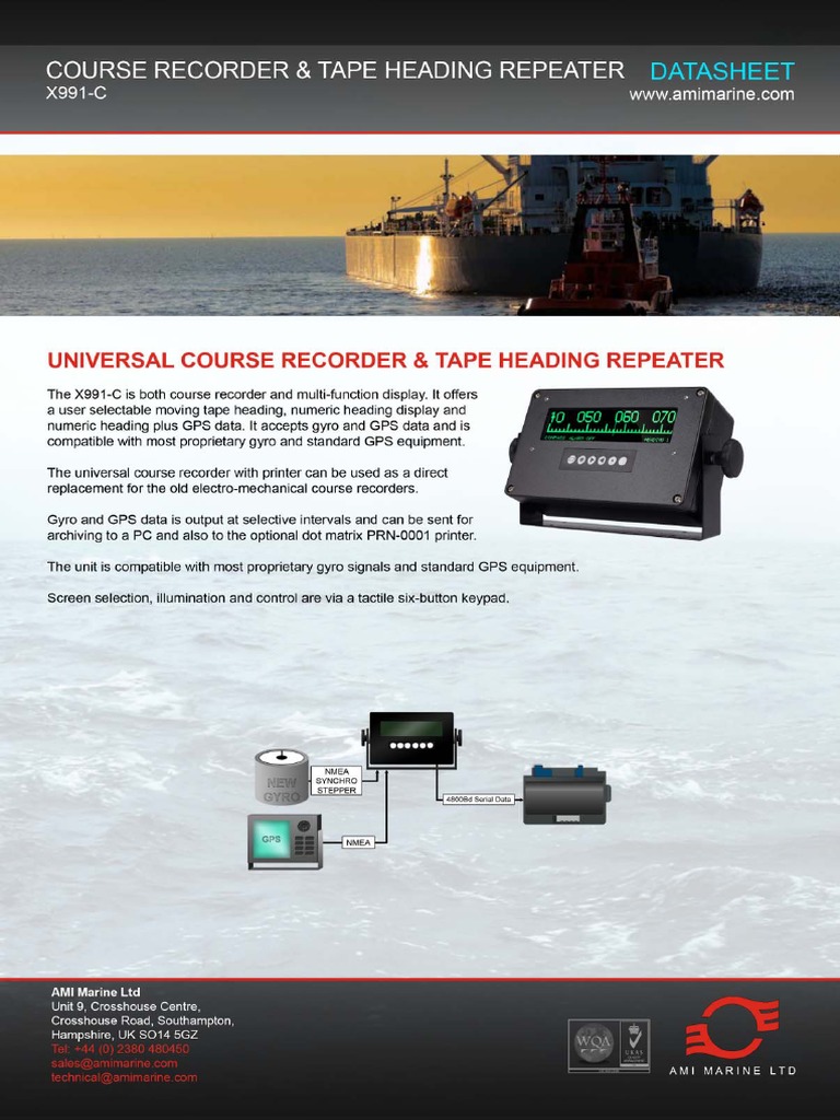 Data Sheet X991-C - Universal Course Recorder and Tape Heading Repeater ...