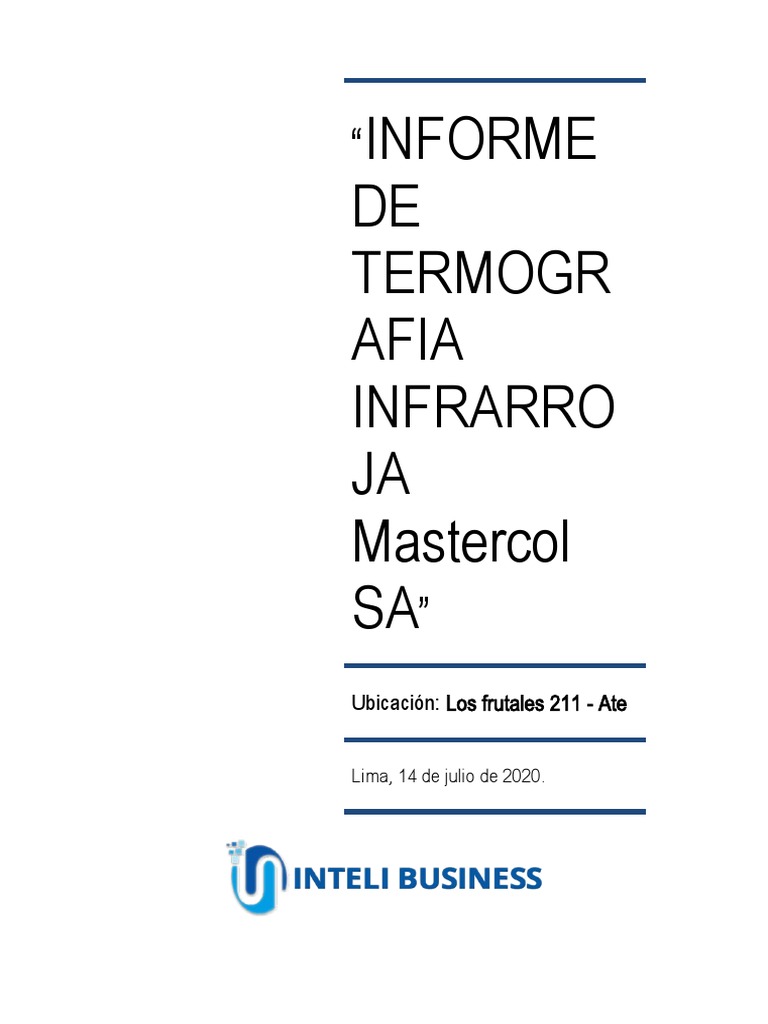 Informe Termografia 1 | PDF | Termografía
