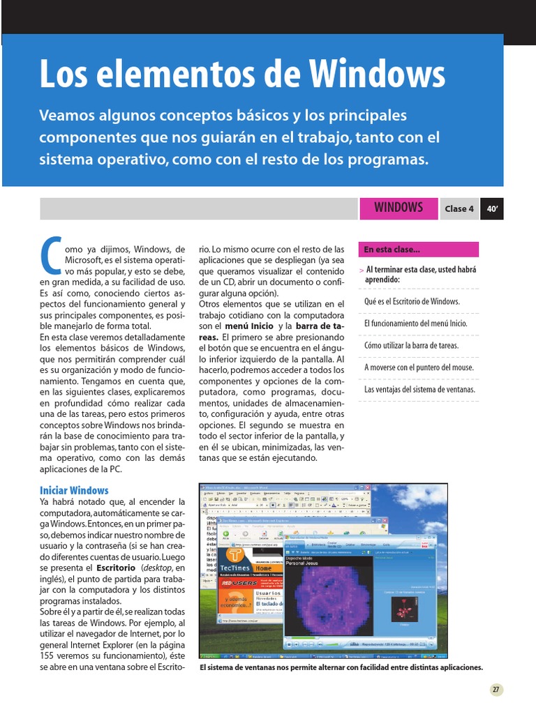 Los Elementos de Windows | PDF | Ventana (informática) | Microsoft Windows