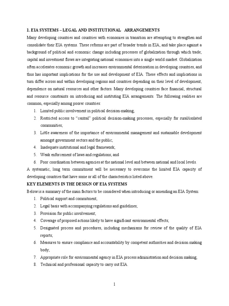 EIA System in Ethiopia | PDF | Environmental Impact Assessment ...