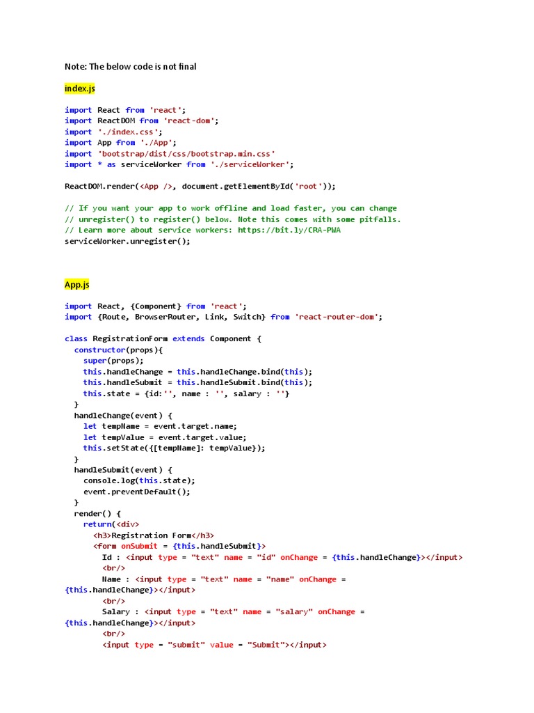 Index - JS: 'React' 'React-Dom' './index - CSS' './app' 'Bootstrap/Dist ...