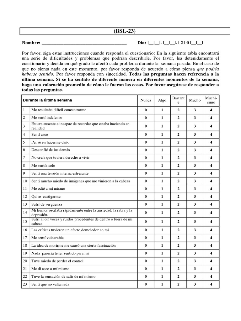 BSL 23 | PDF | Sicología