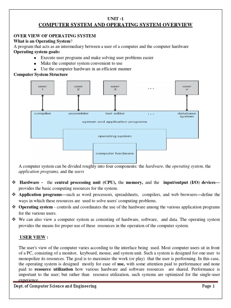 Os Unit-1 Gana | Download Free PDF | Virtual Machine | Computer Data ...