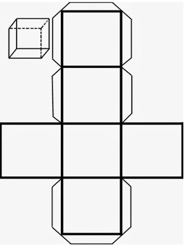 Plantilla de Un Cubo para Imprimir | PDF