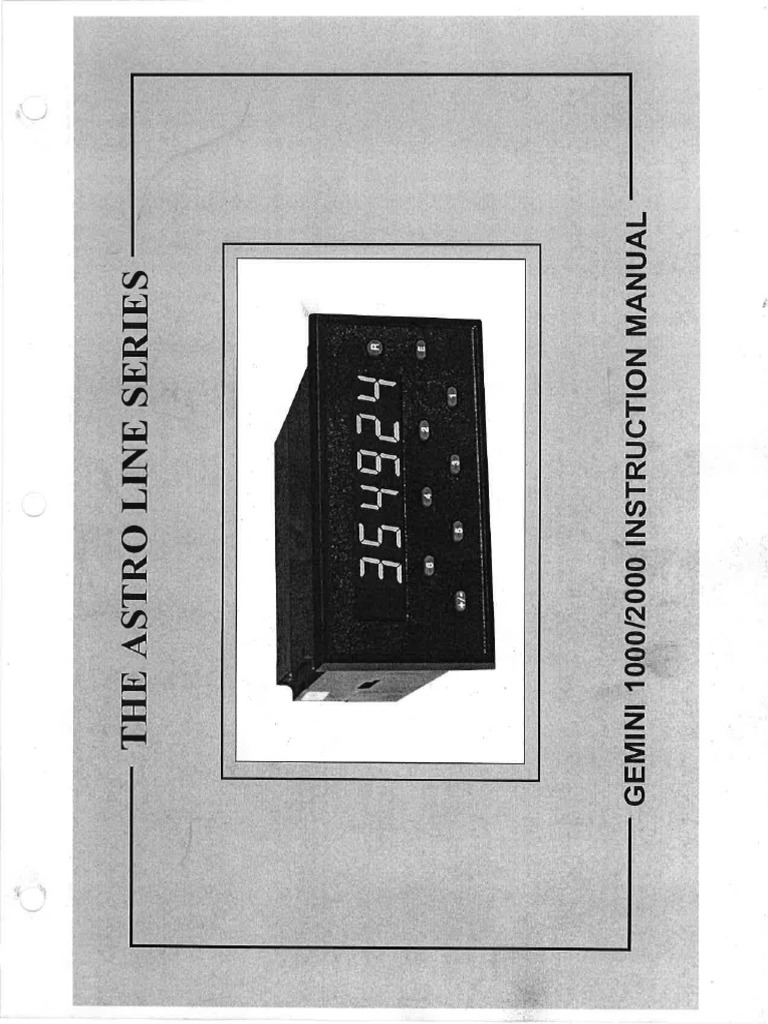 Gemini 1000 2000 Instruction Manual | PDF