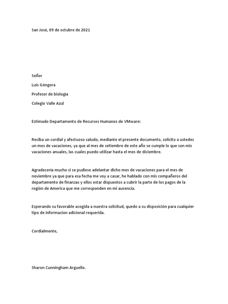 Correspondencia Formal Cartas de Sharon Cunningham | PDF