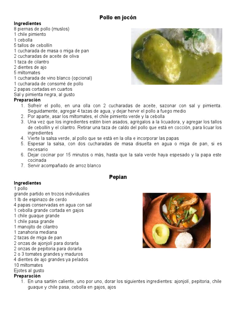 10 Recetas de Comidas Guatemaltecas | PDF | Salsa de tomate | Cilantro