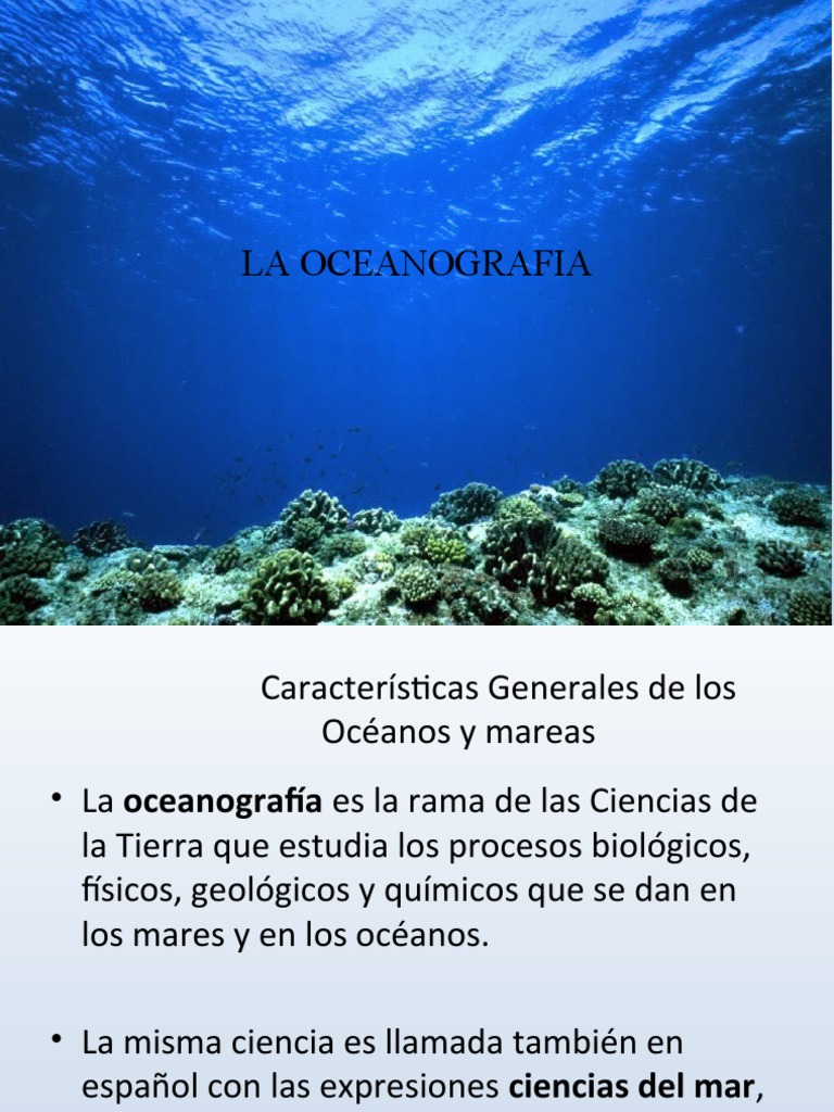 Ramas de la Oceanografía | PDF | Oceanografía | Mar