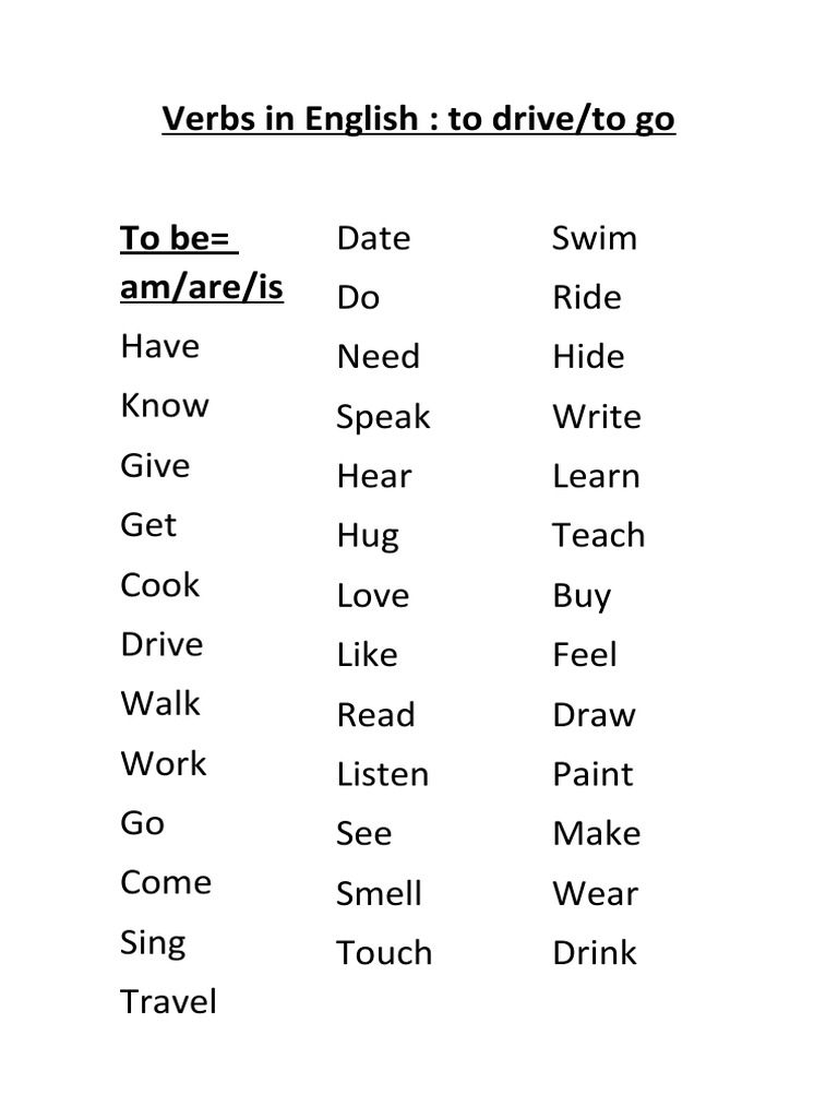 Class Four - More Verbs and How To Use Them | PDF