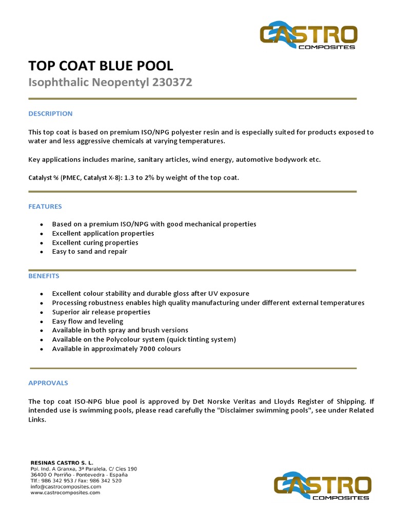 Top Coat Blue Pool Iso-Npg en | PDF | Materials Science | Physical Sciences
