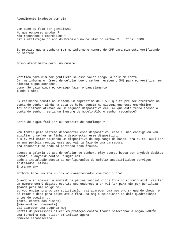 Script | PDF | Aplicativo para celular | Smartphone