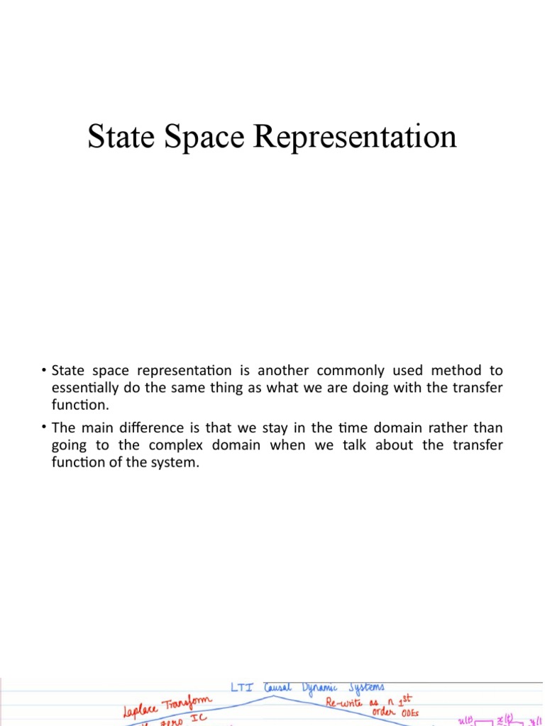 State Space Representation | PDF | Matrix (Mathematics) | Ordinary Differential Equation