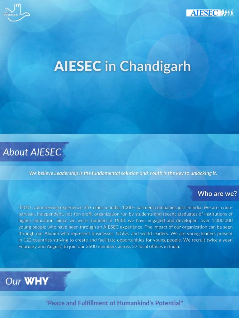 AIESEC in Chandigarh - Brochure | PDF | Human Resources | Startup Company