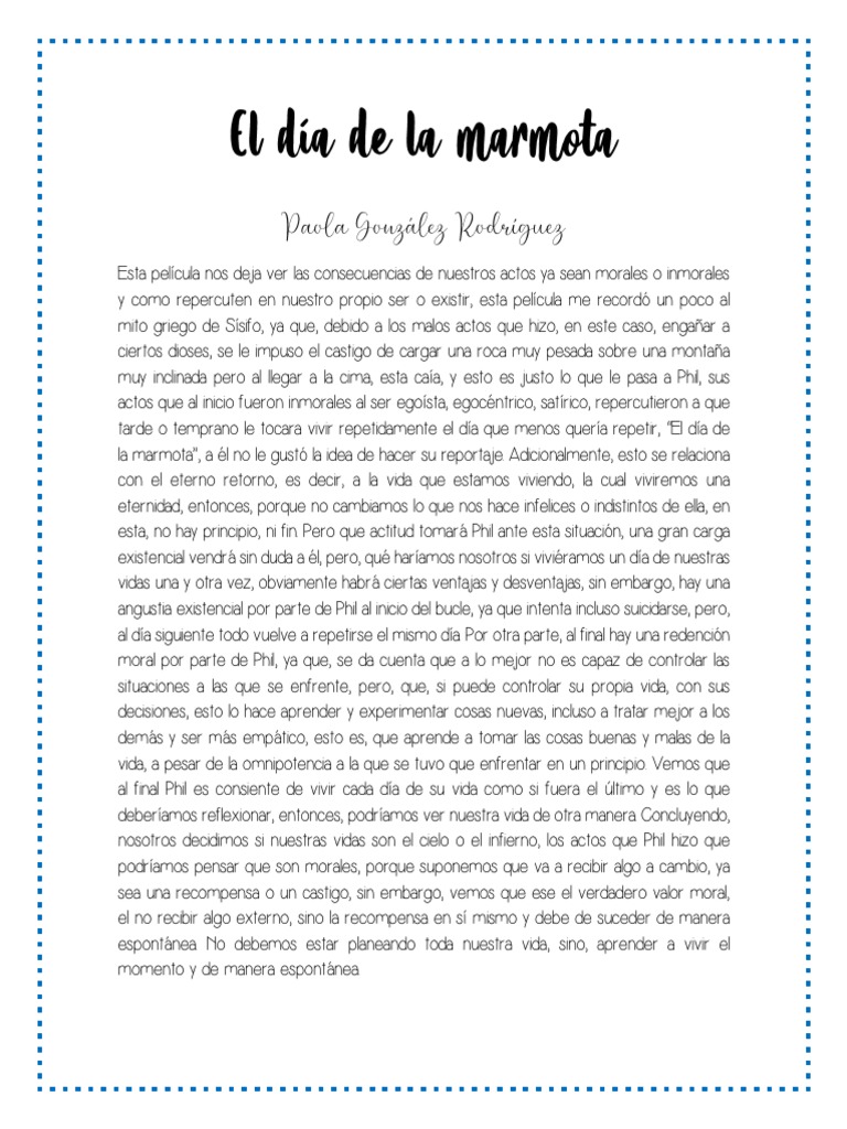 El Día de La Marmota | PDF
