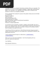 Cover Letter SBM Offshore | PDF