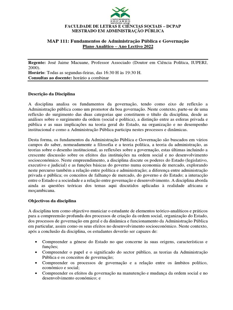 FAPG MAP 111 23-05-22 Actualizado | PDF | Sociologia | Estado