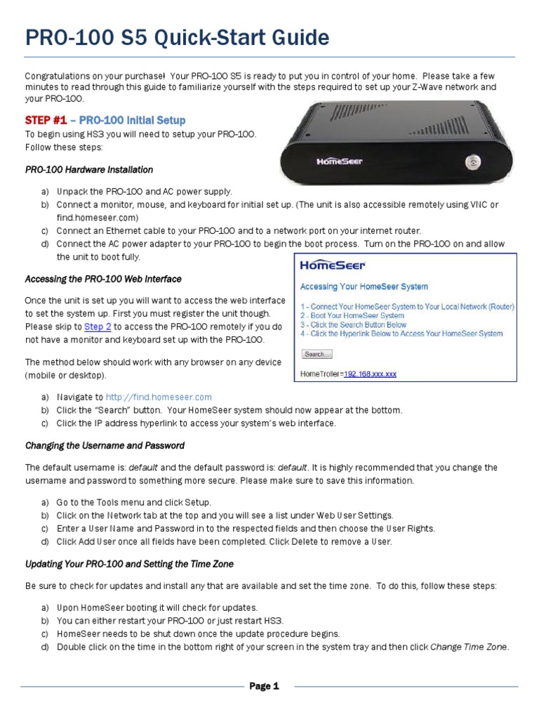 PRO100 S5 QuickStart Guide | PDF | Computer Architecture | Information Age