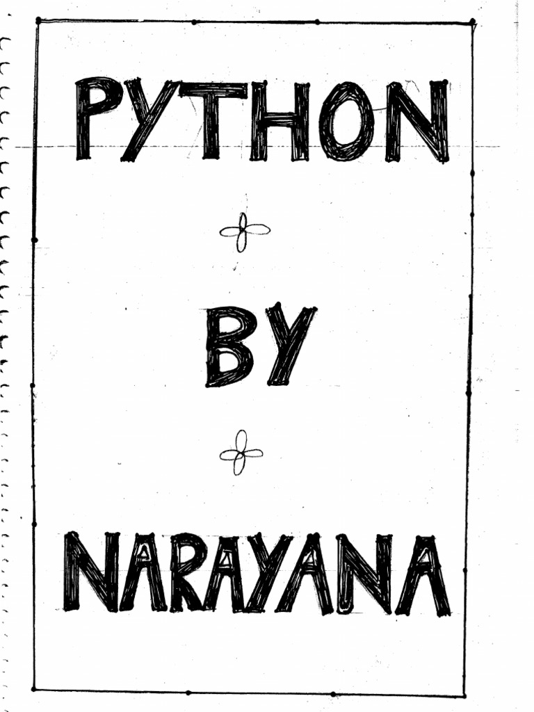 Python Material Narayana Sir PDF | PDF