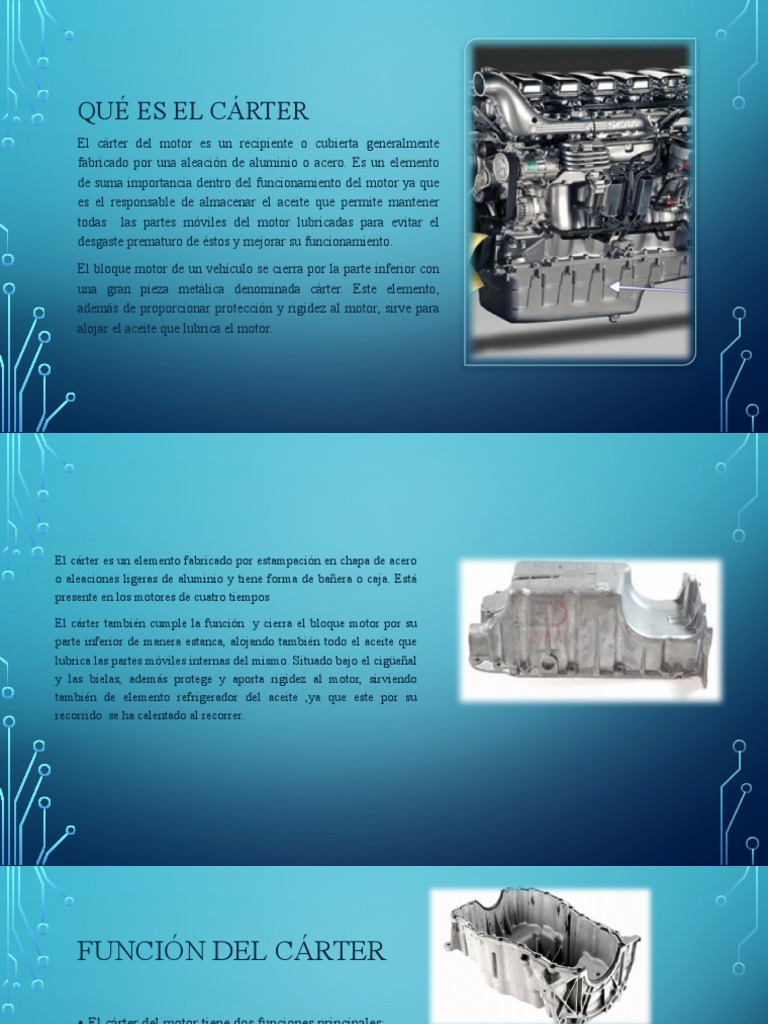 Qué Es El Cárter | PDF | Partes de vehículo | Tecnología de vehículos