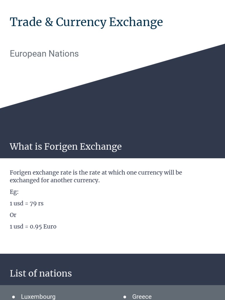 Trade & Currency Exchange | PDF | Exchange Rate | Euro