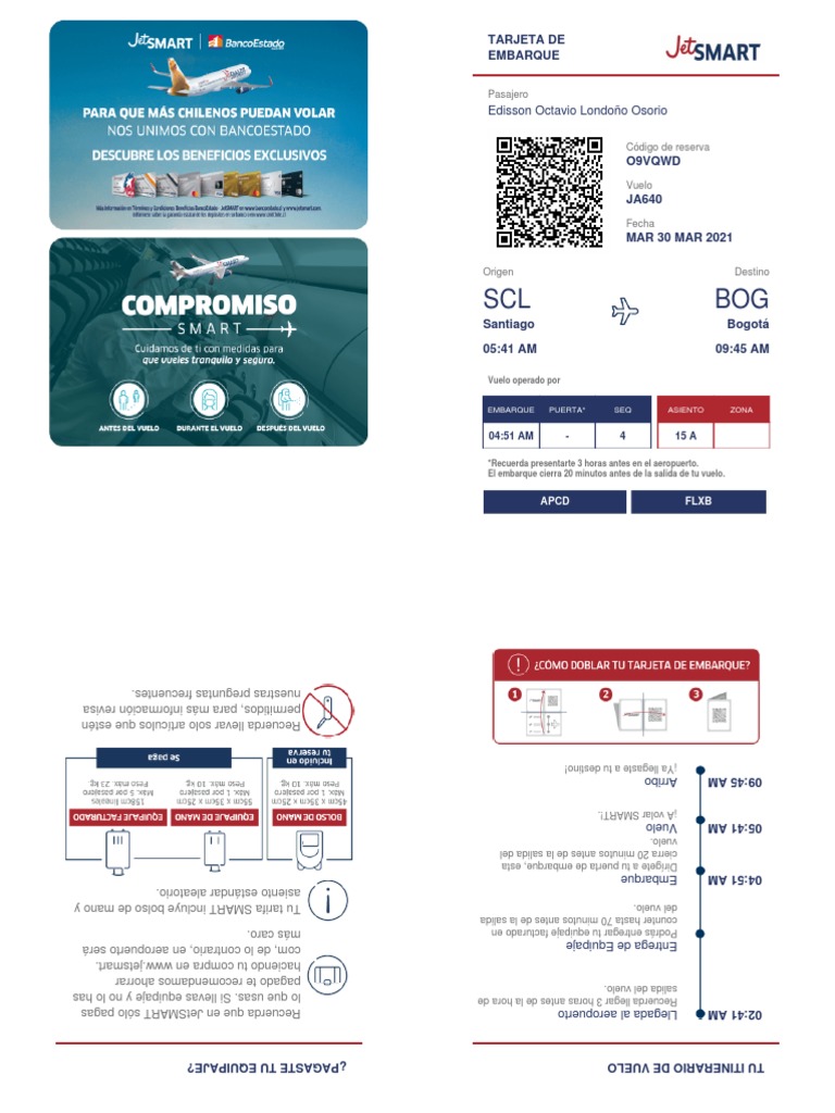 Guía de viaje para un vuelo nacional de JetSMART con detalles sobre el ...