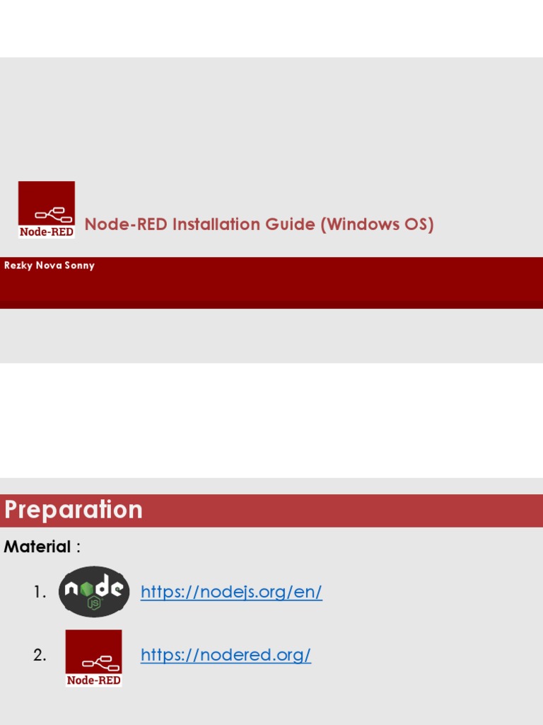 Node-RED Installation Guide | PDF