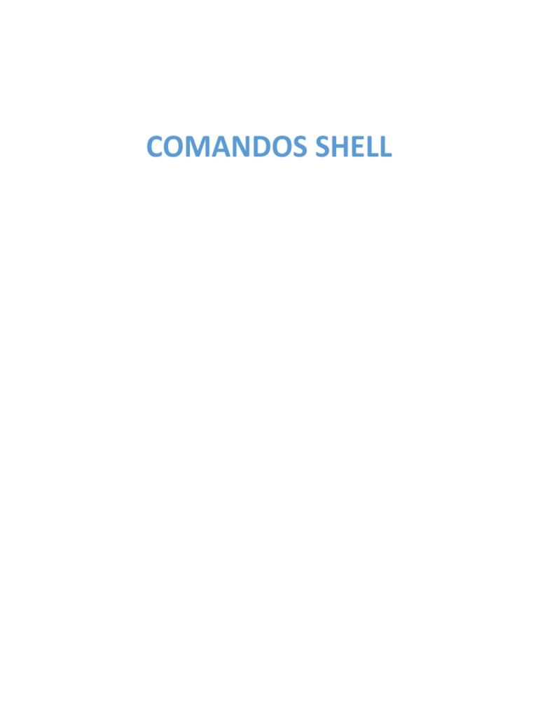 Comandos Shell | PDF | Interfaz de línea de comando | Ingeniería ...