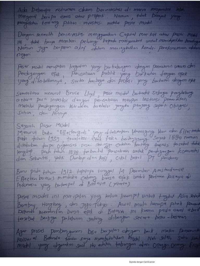 Ansyah Denniar - 2020017146 - Resume Pasar Modal | PDF