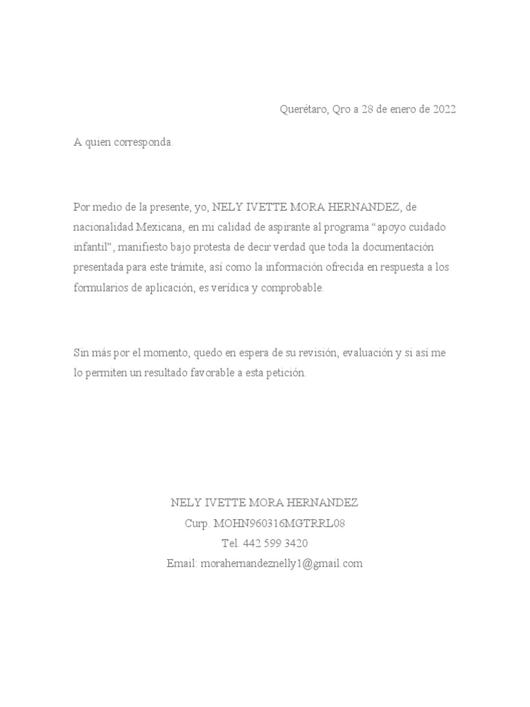 Carta Ivette | PDF