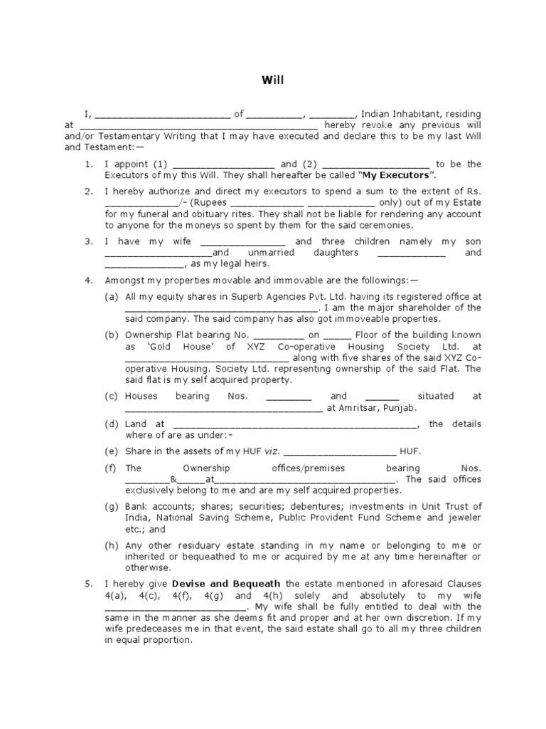 Will in | PDF | Ownership | Law And Economics