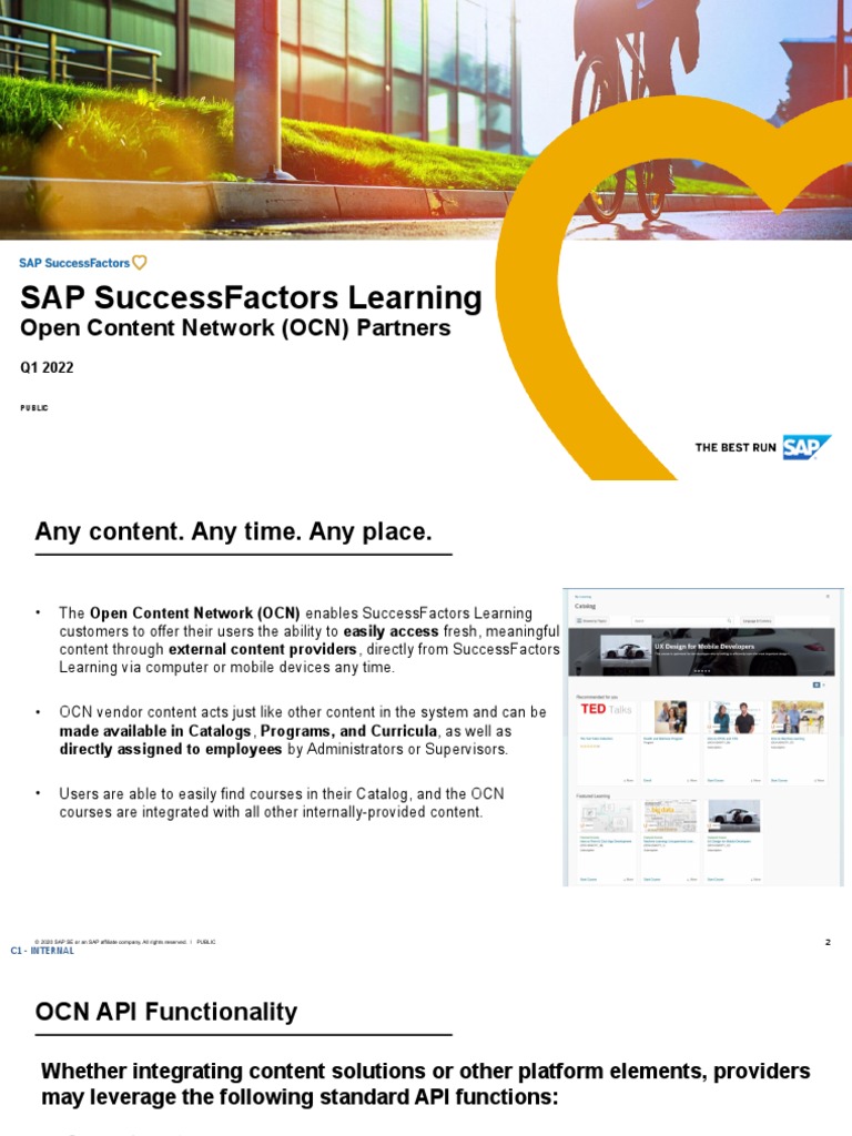 SAP SFSF OpenContentNetwork Q1 2022 Public | PDF | Information Age ...