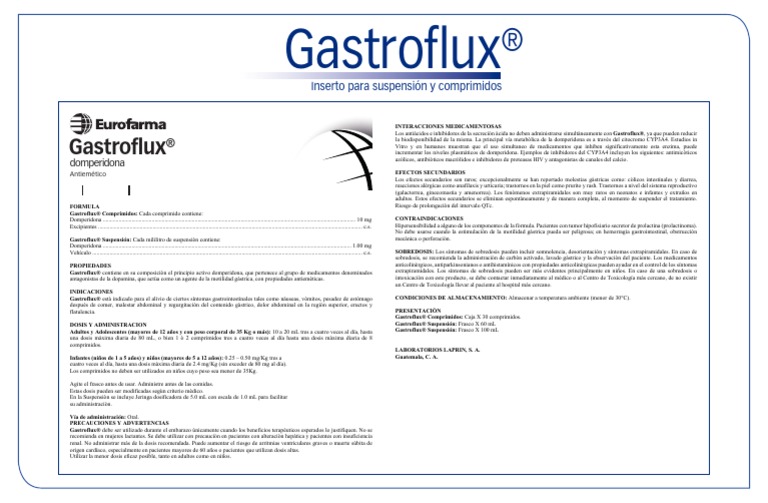 Bula Gastroflux Suspension | PDF | Especialidades Medicas ...