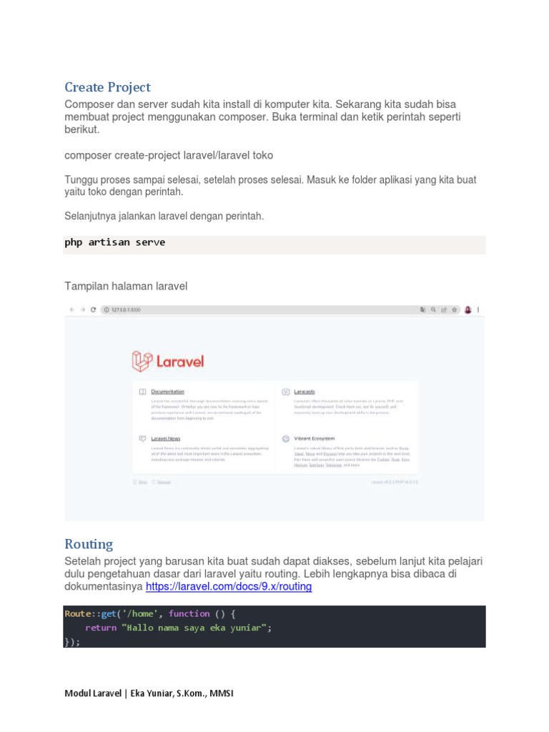 Modul Laravel | PDF | Komputer
