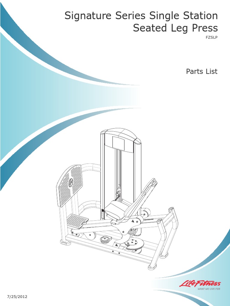 Signature Series Single Station Seated Leg Press: Parts List | PDF ...