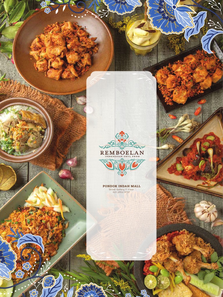 Menu Remboelan Pondok Indah Mall | PDF | Indonesian Cuisine | Foods